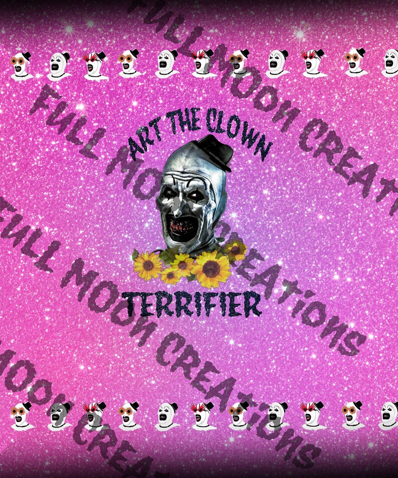 Art the Clown Terrifier Print for Cups or Other Projects Pretty Pink ...