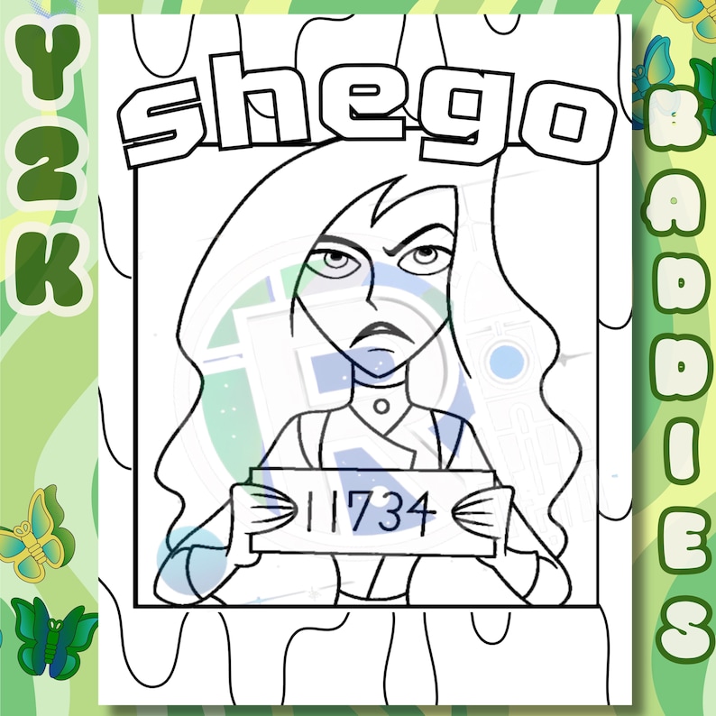 Y2K Baddies Throwback Trio 1 Coloring Pages Retro 2000s Icons Digital ...