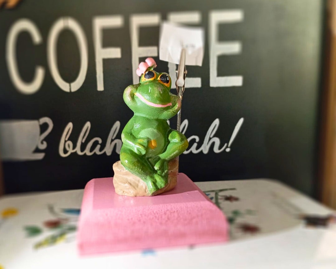 Cute Frog Photo Holder, Desk Note and Business Card Clip, Fun Gift for ...