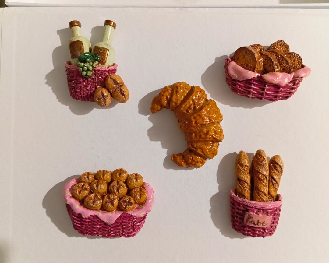 Hand Painted Food Magnet Set: Kitchen Decor, Fun Fridge Magnets - Etsy