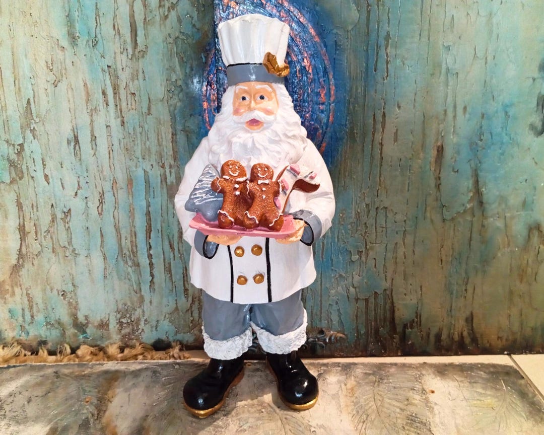 Chef Santa Claus Figurine – Unique Christmas Gift, Christmas Decor ...