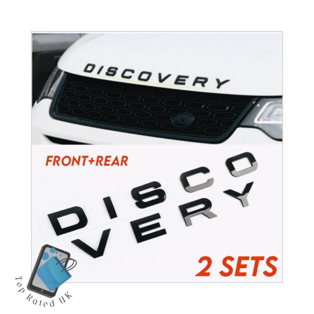 Set of 2 Bonnet Tailgate Lettering for Land Rover DISCOVERY 5 Front ...
