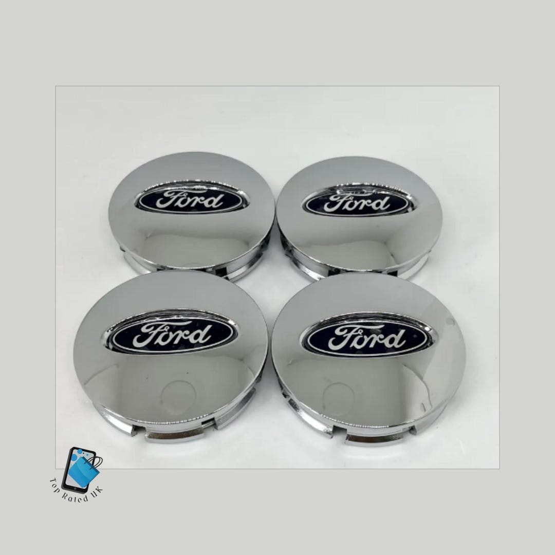 Set of 4 Ford Black and Silver 54mm Alloy Wheels Centre Caps - Etsy