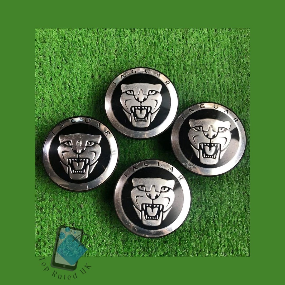Set of 4 Black Jaguar Alloy Wheel Centre Caps 59mm - Etsy