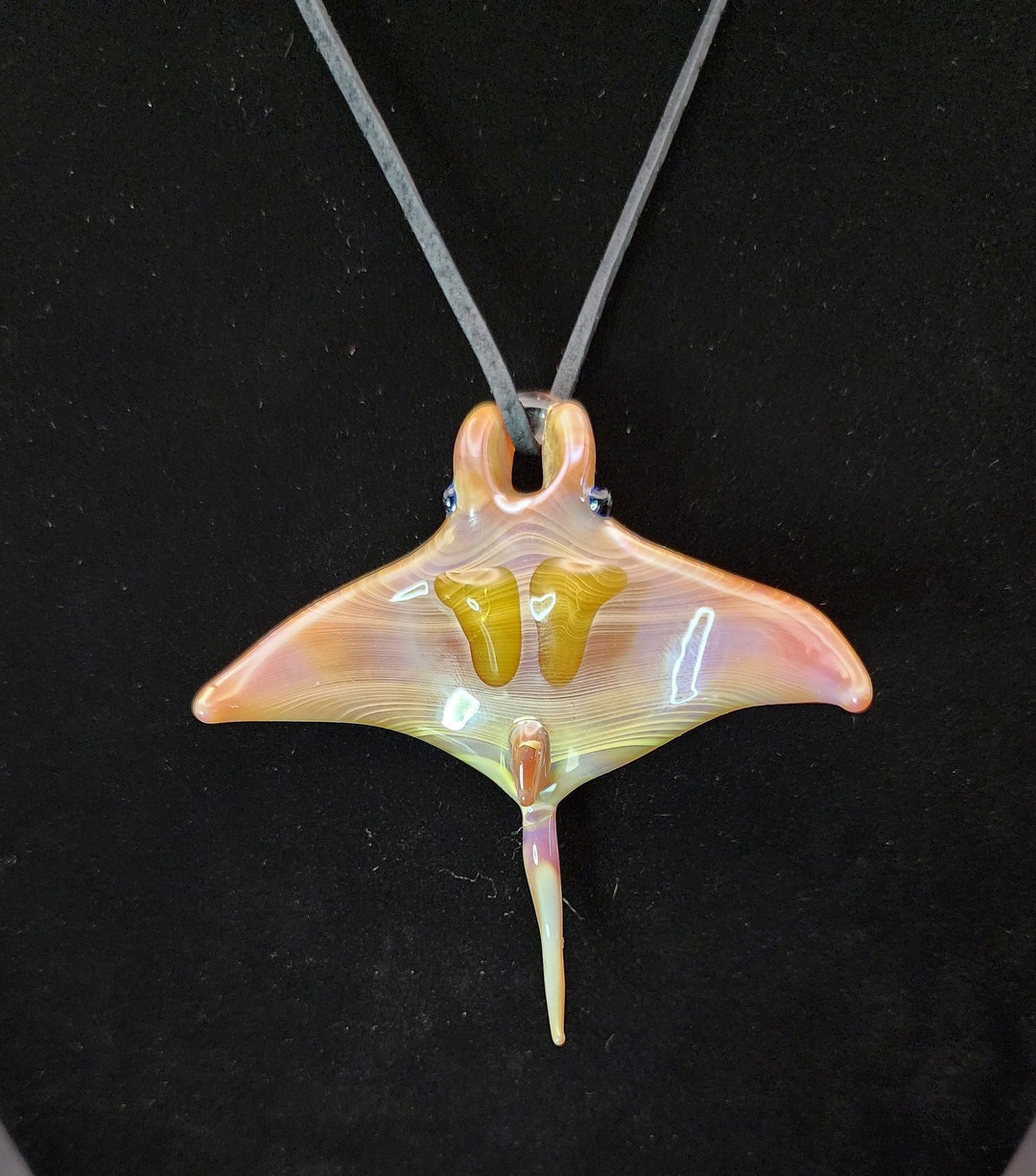Handmade Glass Manta Ray Stingray Pendant - Etsy
