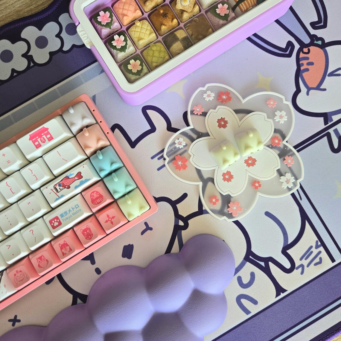 Smiski Cat Keycap | Smiski Kitty Artisan Keycap | Keycap for Keyboard ...