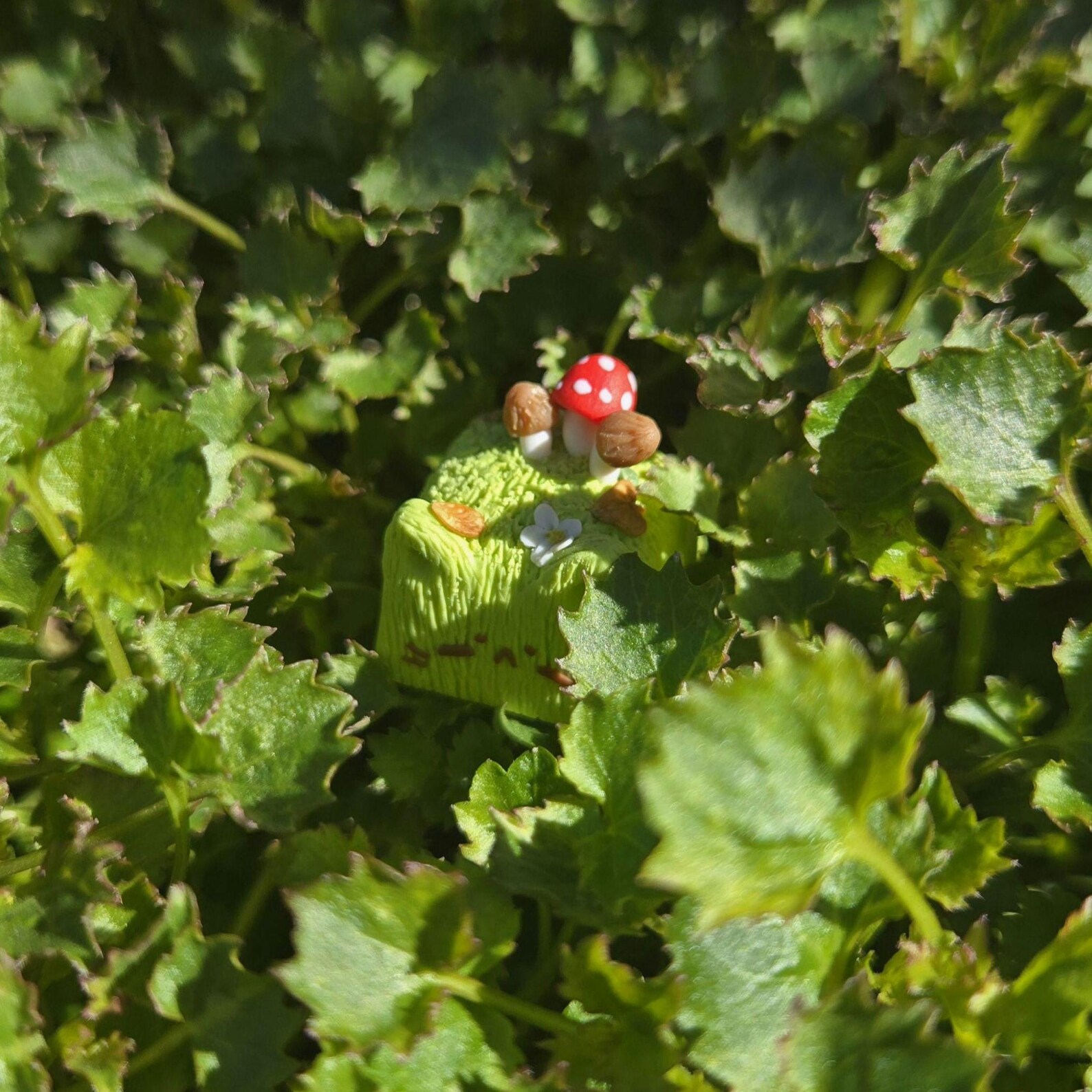 Cottage Core Aesthetic Cat Artisan Keycap | Mushroom Fairy Core Kawaii ...