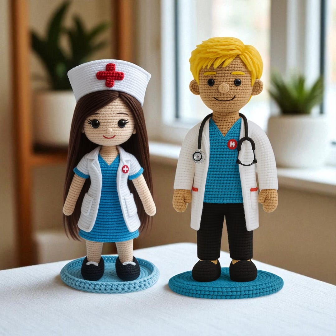 Amigurumi Doctor & Nurse Crochet Dolls | Handmade Medical Dolls | Nurse ...