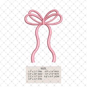 Mini Bow Machine Embroidery Design: Satin Stitch Bows (digital File) - Etsy