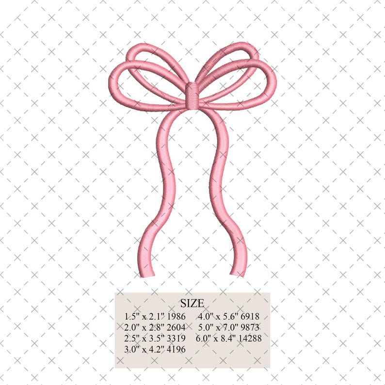 Mini Bow Machine Embroidery Design: Satin Stitch Bows (digital File) - Etsy