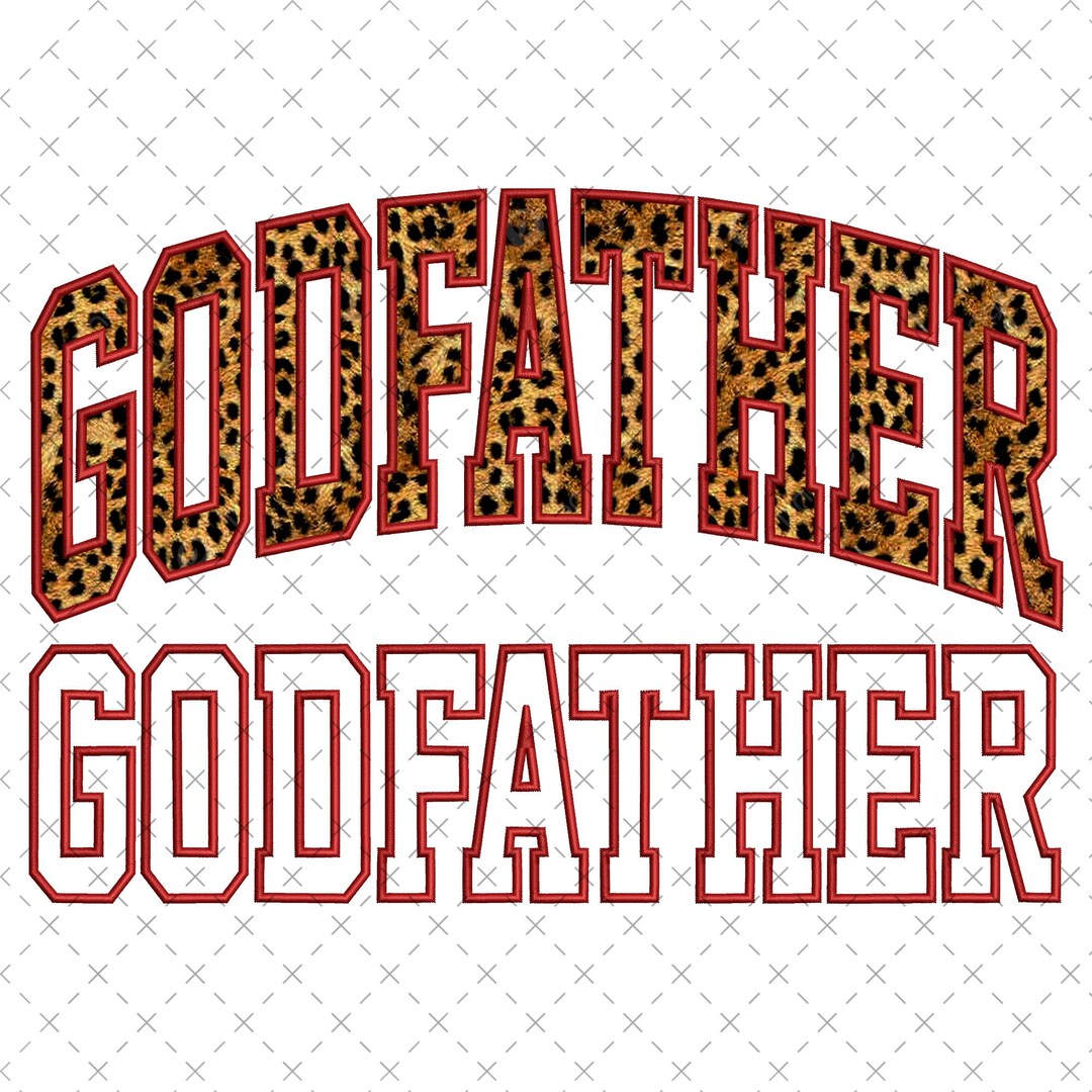 Godfather Applique Embroidery Design | Father's Day Embroidery Gift ...