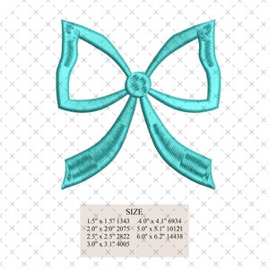 Mini Bow Machine Embroidery Design: Satin Stitch Bows (digital File) - Etsy