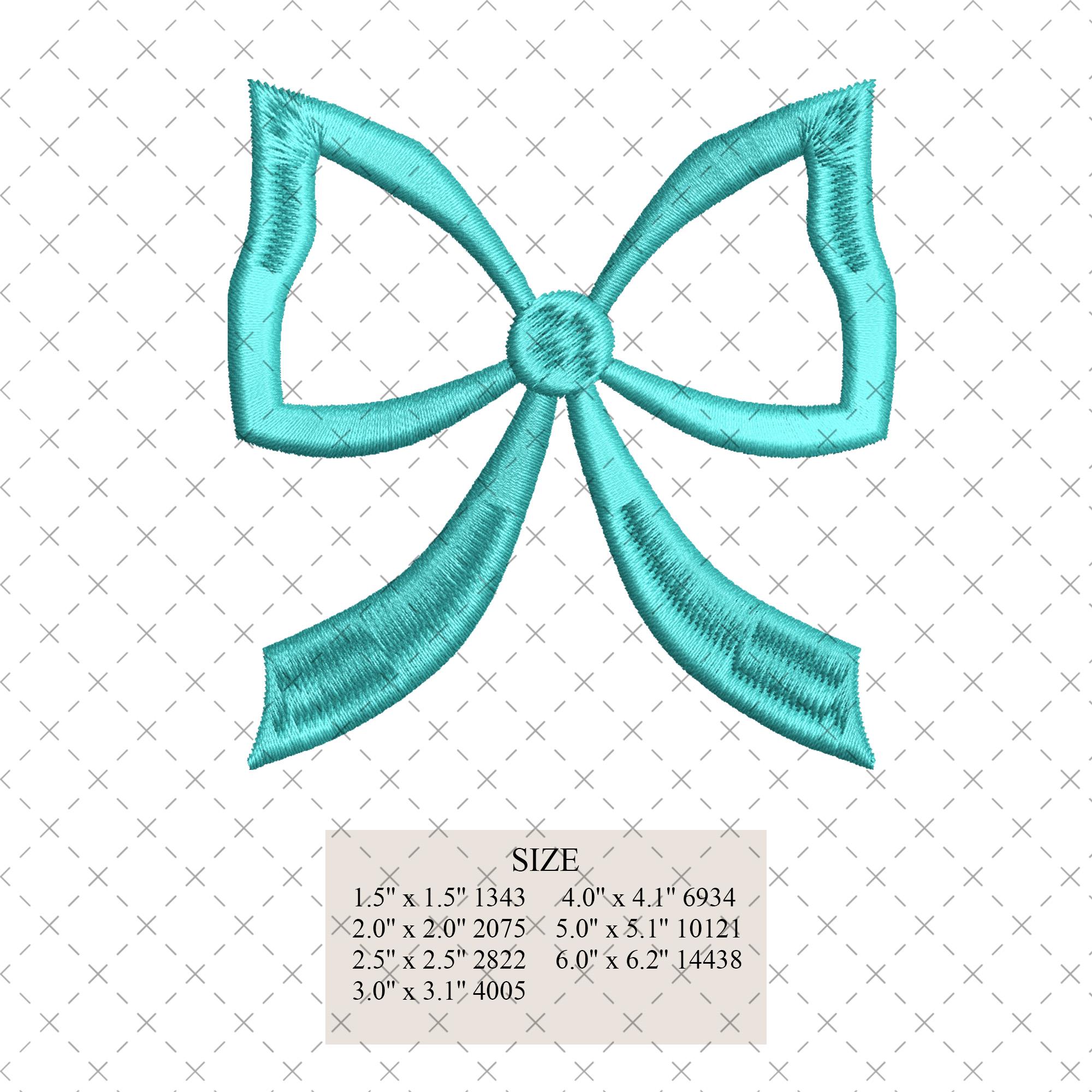 Mini Bow Machine Embroidery Design: Satin Stitch Bows (digital File) - Etsy