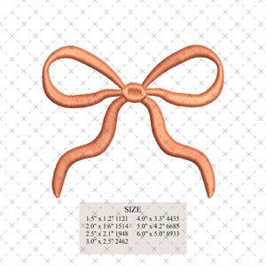 Mini Bow Machine Embroidery Design: Satin Stitch Bows (digital File) - Etsy