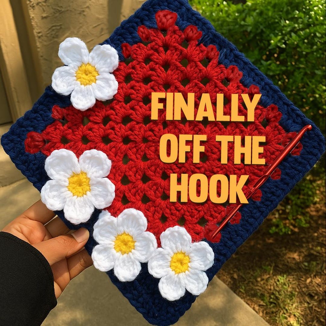Handmade Graduation Cap Topper Crochet, Custom Class of 2025, Crochet ...