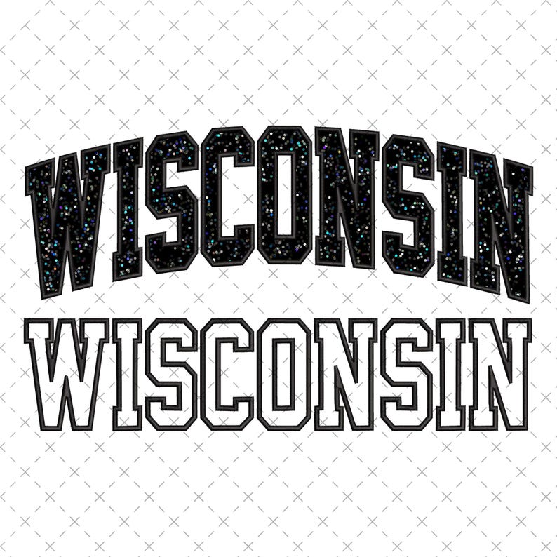 Wisconsin Applique Embroidery Design, Wisconsin Arched Outline File for ...