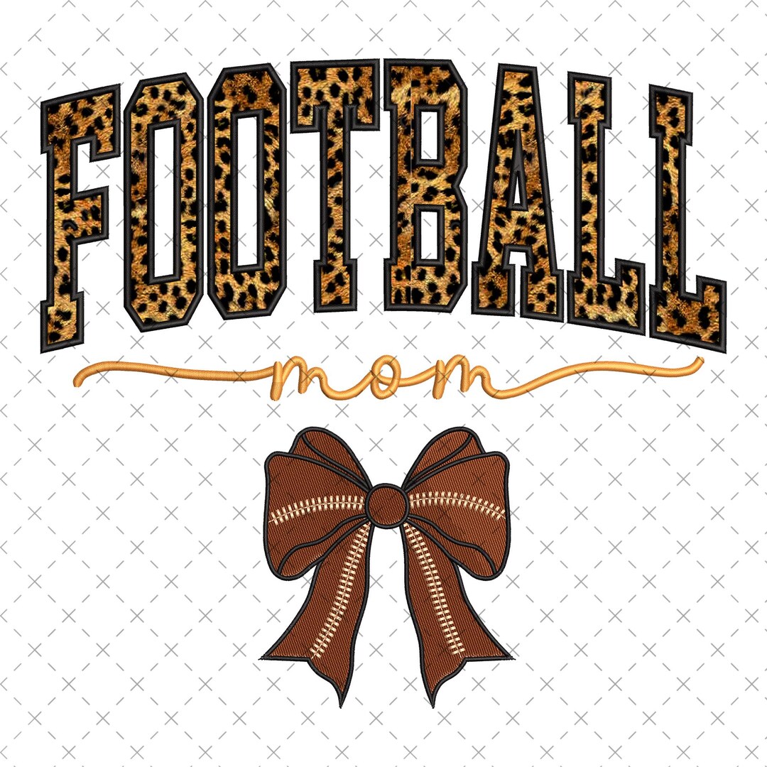 Football Mom Applique Embroidery Design, Mother’s Day Machine ...