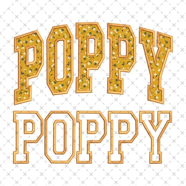 Applique Poppy Pattern - Etsy