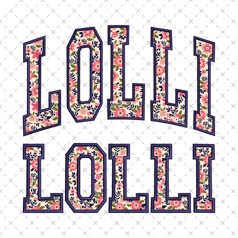 Lolli Applique Embroidery Design Satin Stitch Mother's Day Embroidery ...