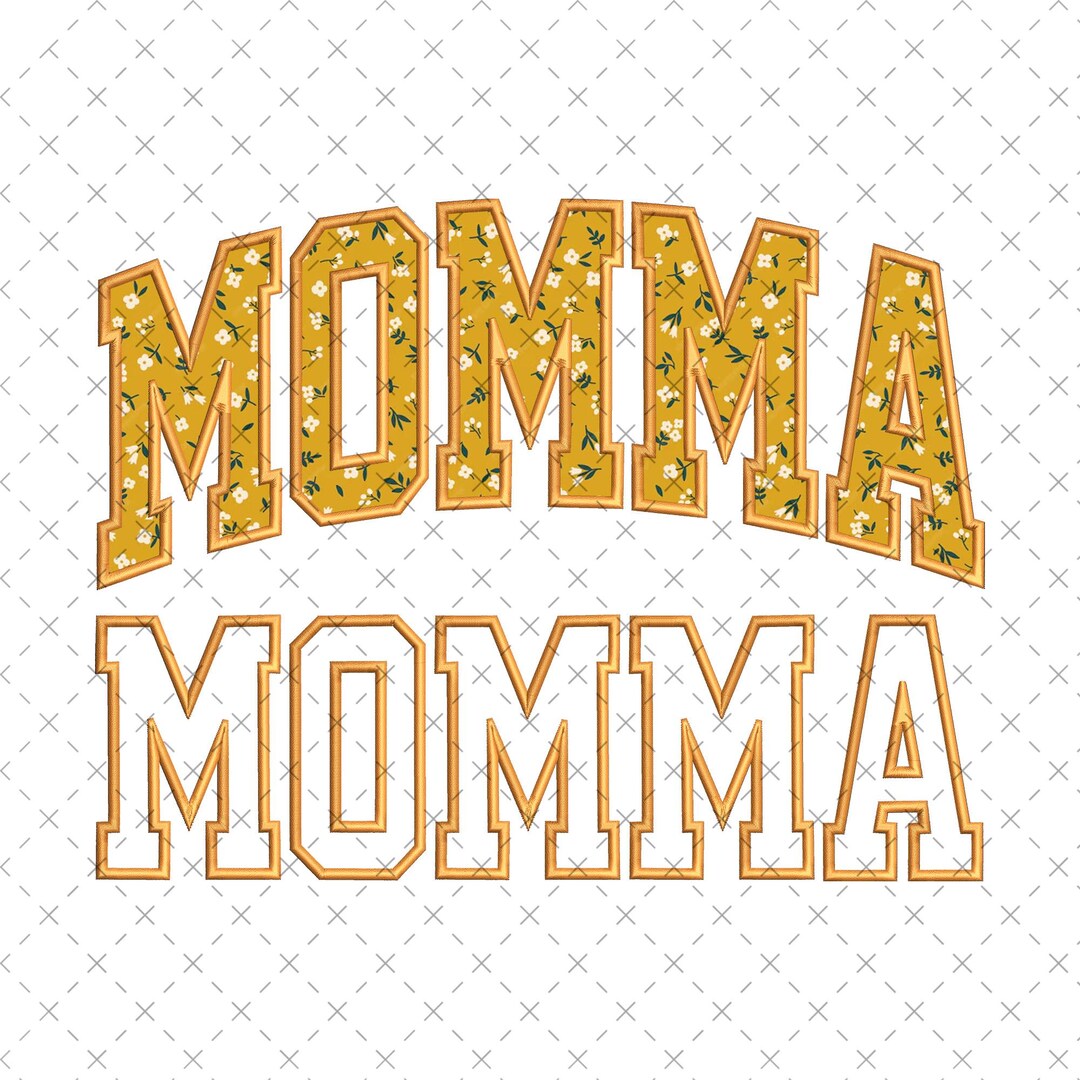 Momma Applique Embroidery Design, Momma Arched Outline File for Machine ...