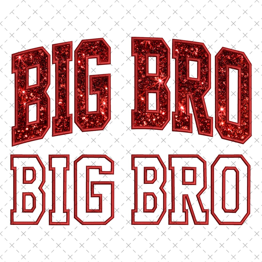Big Bro Applique Embroidery Design, Big Brother,arched Outline File for ...