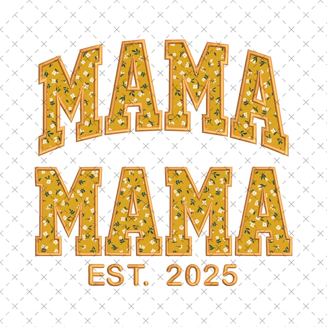 Mama Applique Embroidery Design, Mama Arched Outline File for Machine ...