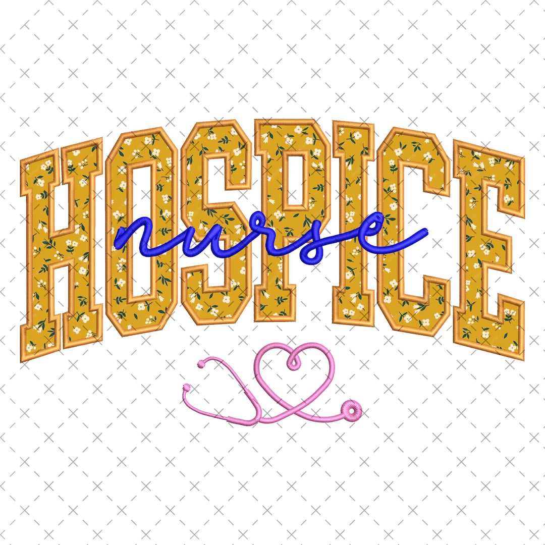 Hospice Nurse Applique Embroidery Design |satin Stitch Medical ...