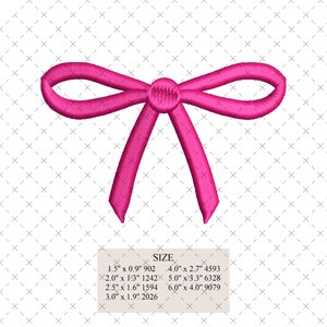 Mini Bow Machine Embroidery Design: Satin Stitch Bows (digital File) - Etsy