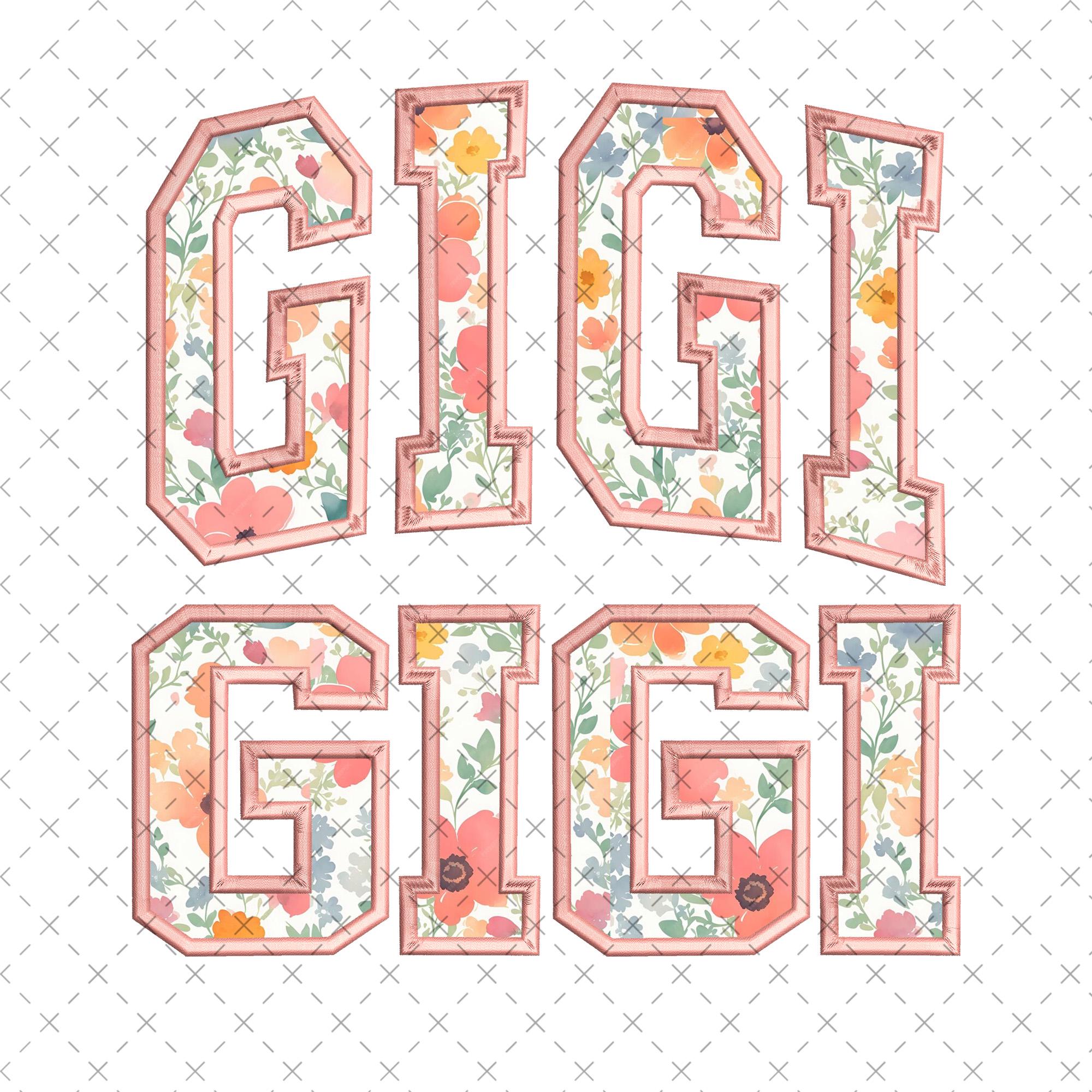 Gigi Applique Embroidery Design | Satin Stitch Mother's Day | Machine ...