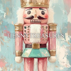 Printable Pink Nutcracker Art | Trendy Christmas Wall Decor | Trendy ...