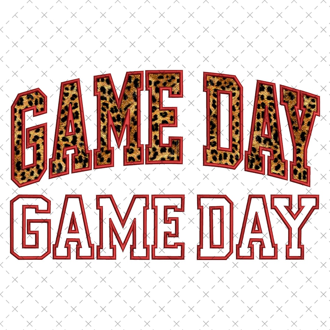 Game Day Applique Embroidery Design: Satin Stitch (digital Download) - Etsy