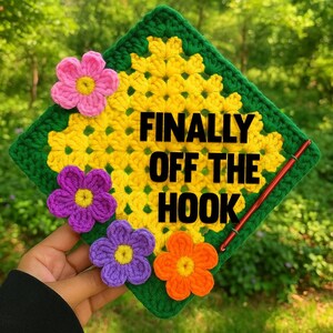 Handmade Graduation Cap Topper Crochet, Custom Class of 2025, Crochet ...