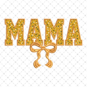 Mama Bow Applique Embroidery Design, Mama Arched Bow Outline File for ...