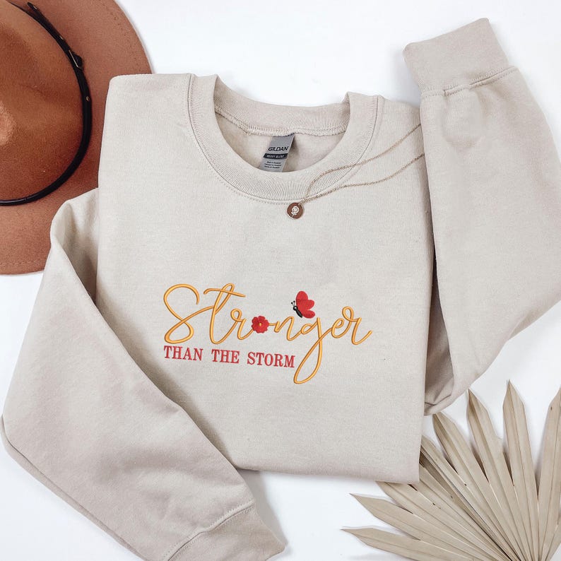 Stronger Than the Storm Embroidery Design | Digital Pattern | Instant ...