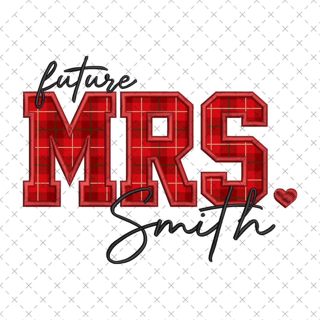 Personalized Future Mrs Applique Embroidery Design – Engagement ...