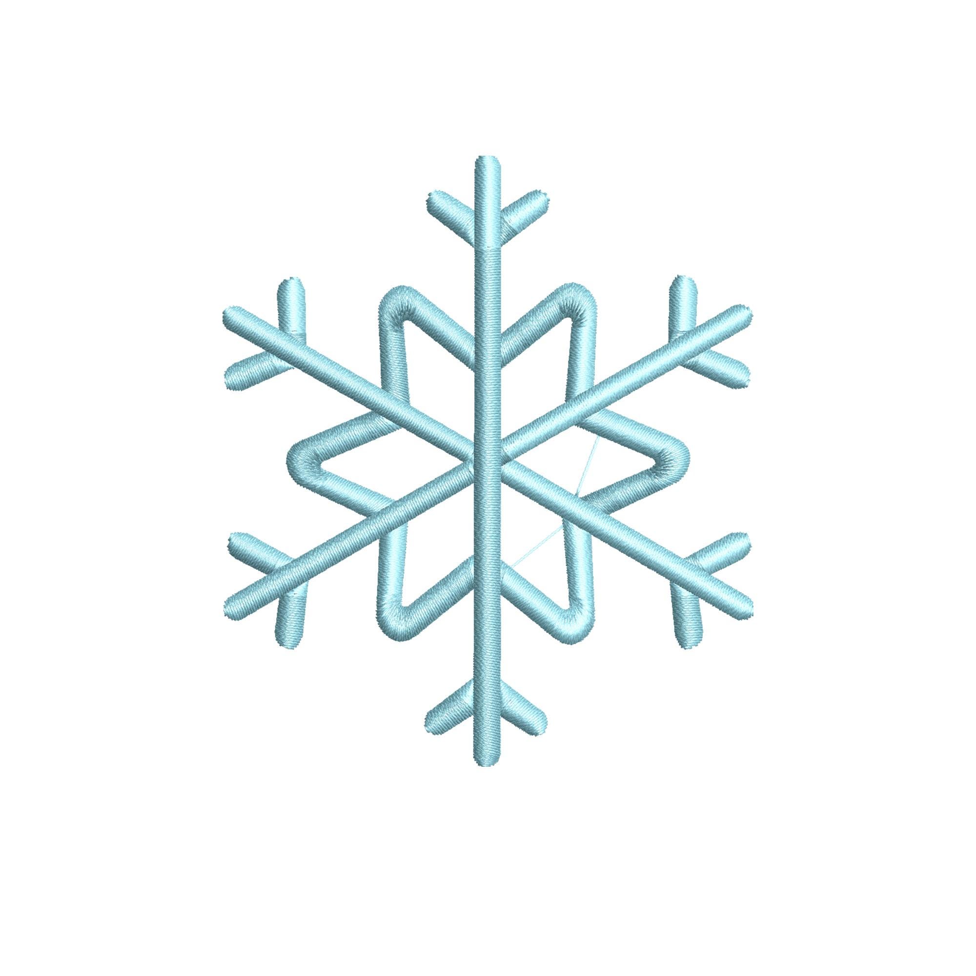 Set of 8 Snowflake Machine Embroidery Designs Assorted Sizes Mini ...