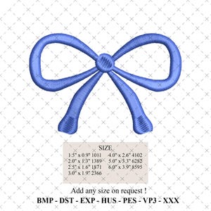 Set 10 Mini Bow Machine Embroidery Design, Lovely Mini Bows Multiple ...
