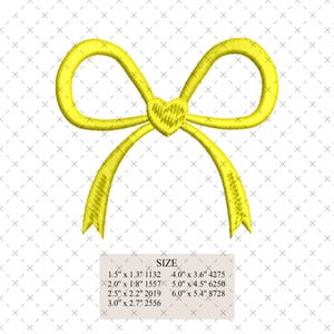 Mini Bow Machine Embroidery Design: Satin Stitch Bows (digital File) - Etsy