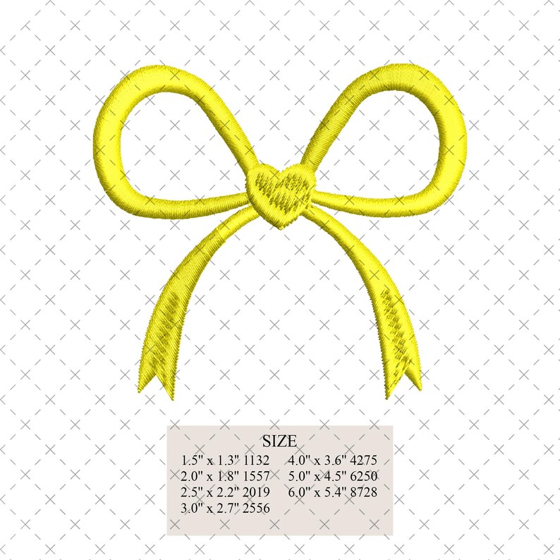 Mini Bow Machine Embroidery Design: Satin Stitch Bows (digital File) - Etsy