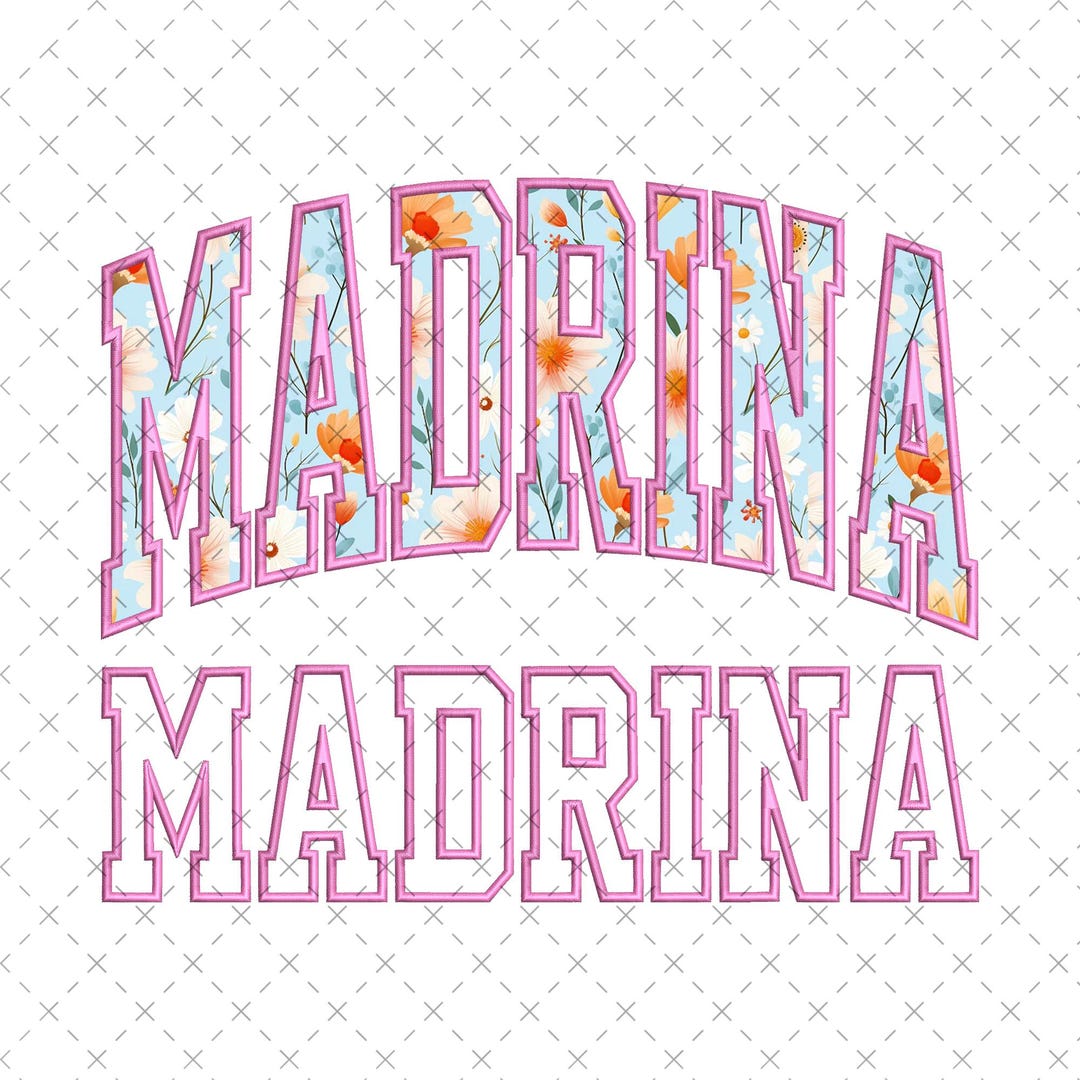 Madrina Applique Embroidery Design: Godmother Gift (instant Download ...