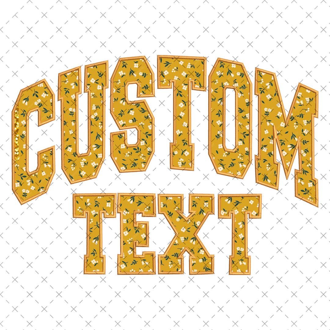 Custom Text Applique Embroidery Design | Satin Stitch Mother's Day ...