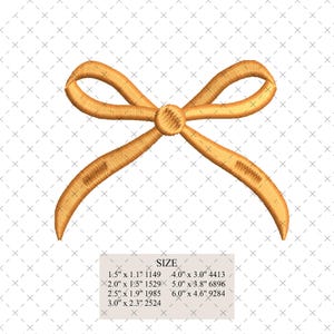 Mini Bow Machine Embroidery Design: Satin Stitch Bows (digital File) - Etsy