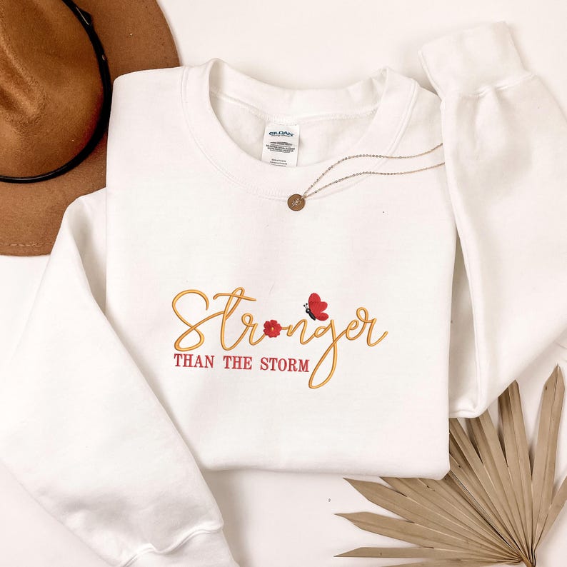 Stronger Than the Storm Embroidery Design | Digital Pattern | Instant ...