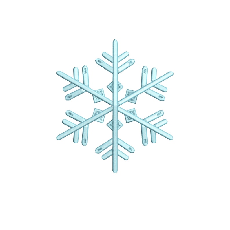 Set of 8 Snowflake Machine Embroidery Designs Assorted Sizes Mini ...