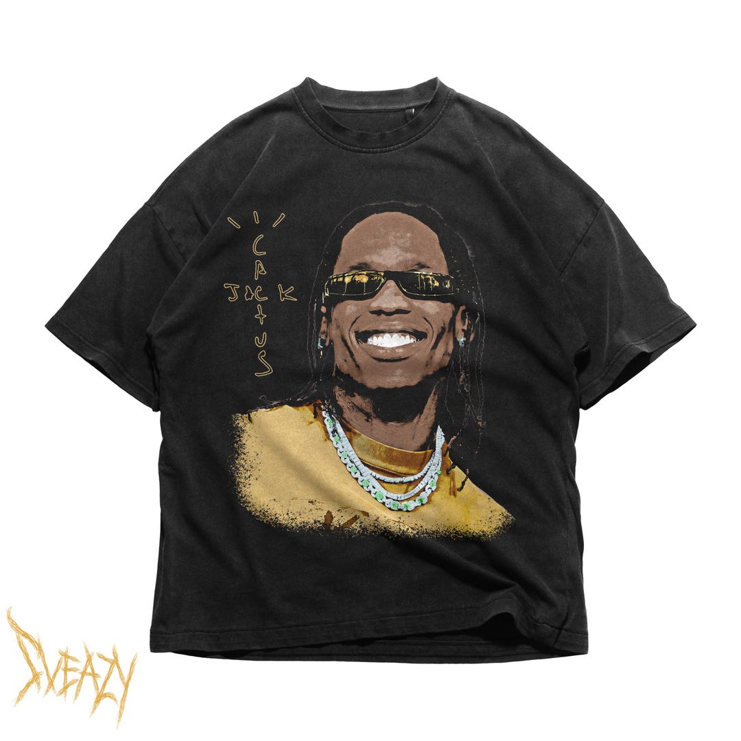 Vintage Travis Scott Bootleg Rap Tee Utopia Album Graphic T-shirt Hip ...