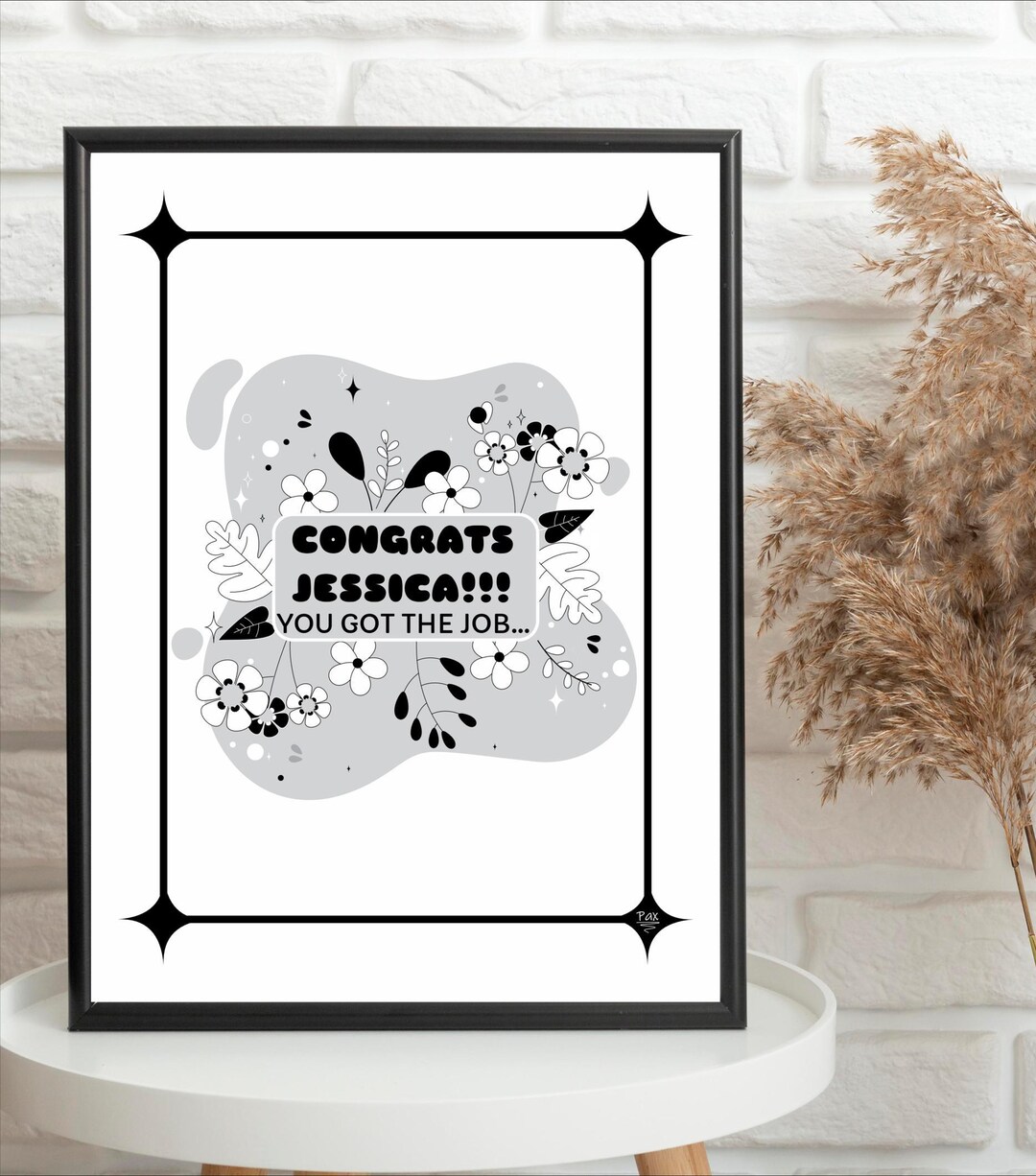 1 Pc You Got the Job Printable, Congrats You Got the Job, Personalized ...