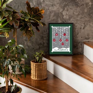 1pc Personalized Family Tree Art, Christmas Family Names, Custom ...
