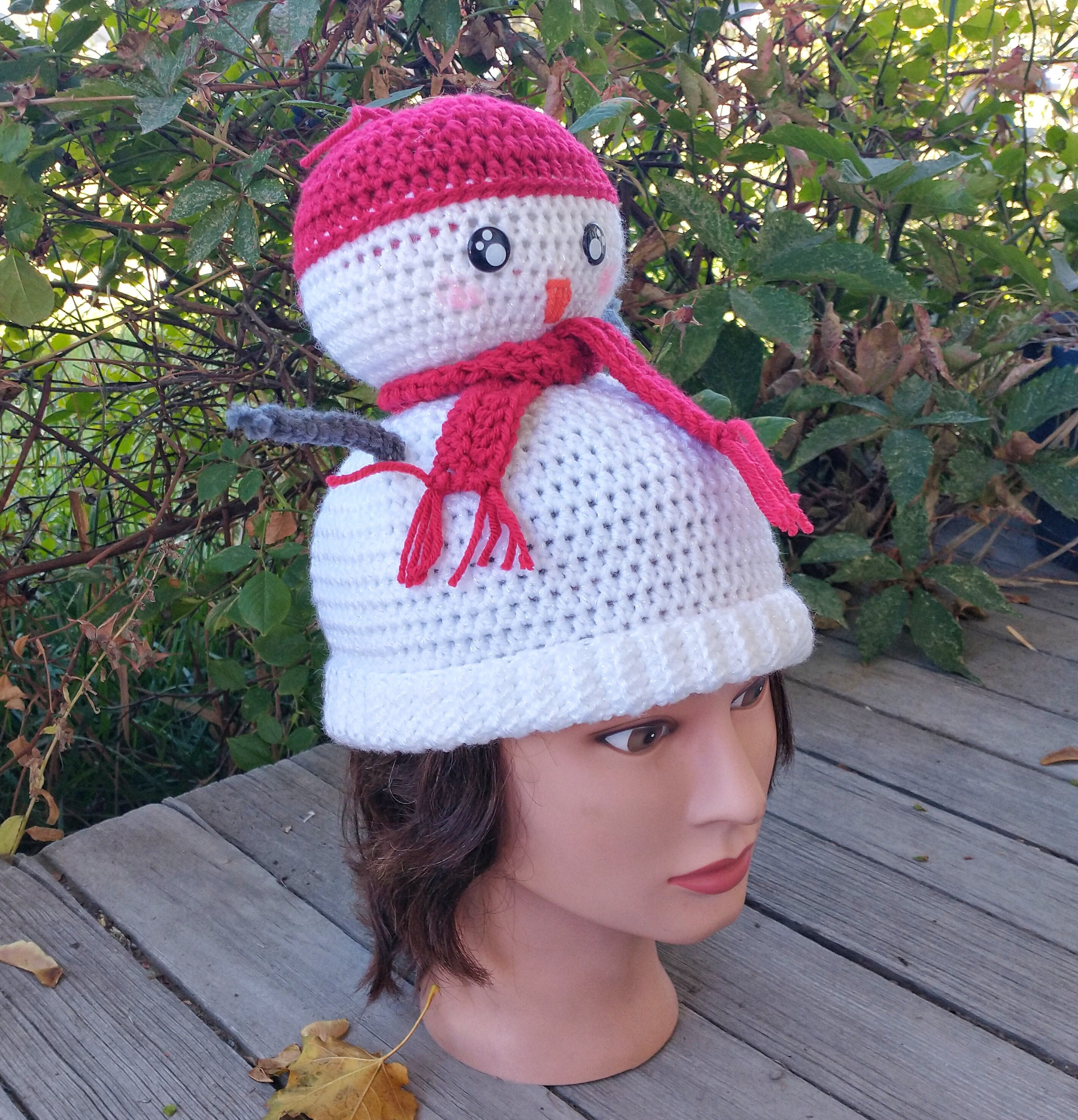 PDF Pattern Only--the Man of Constant Snow Hat, Snowman Beanie Crochet ...