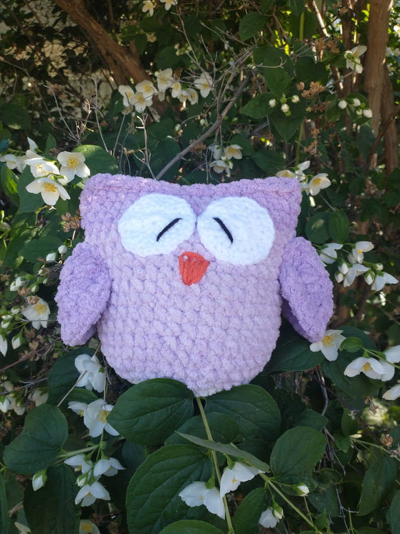 PDF Pattern Only: Sleepy Owl Plushie Crochet Pattern, Owl Plushie ...