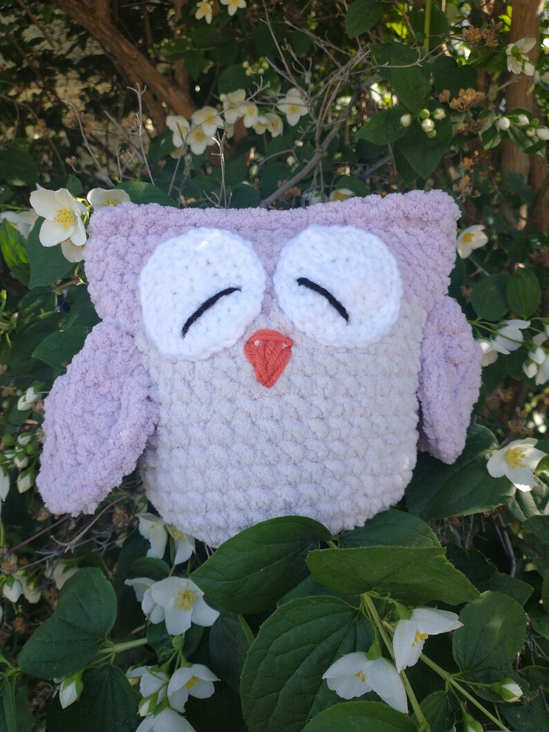 PDF Pattern Only: Sleepy Owl Plushie Crochet Pattern, Owl Plushie ...